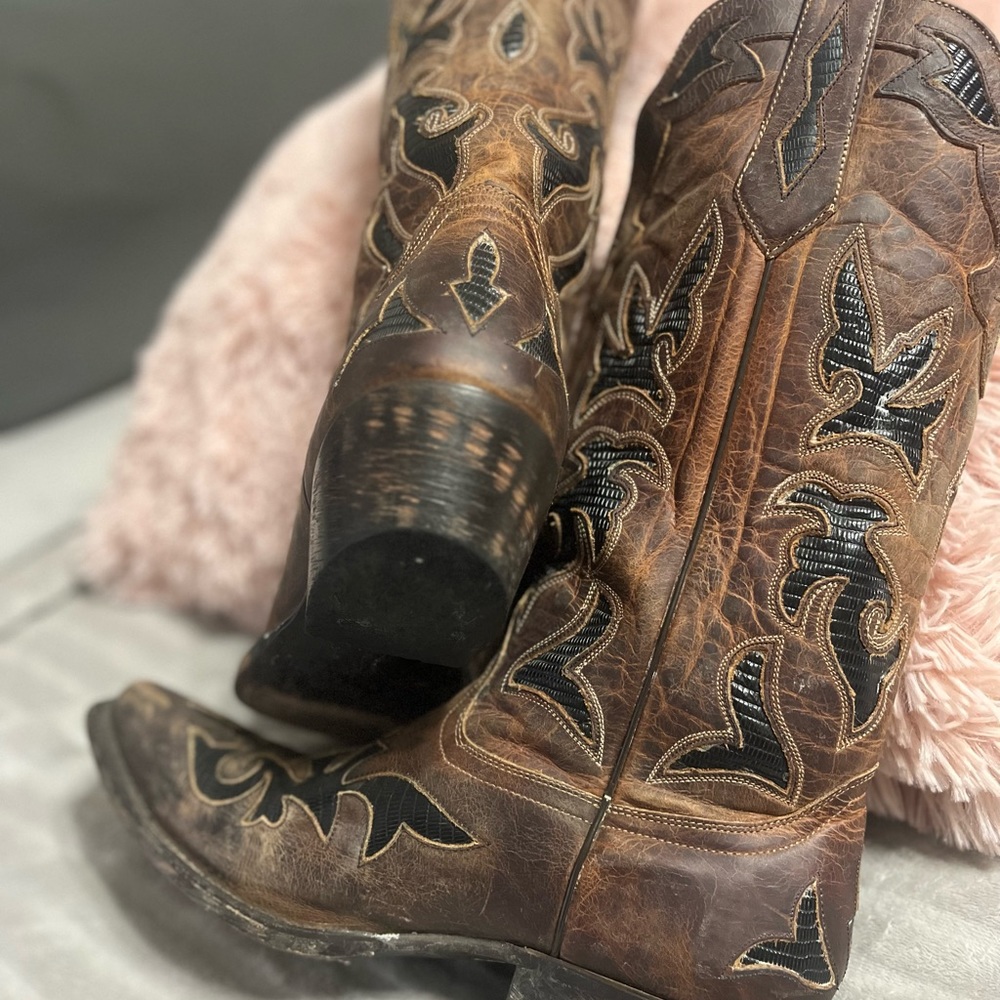 Johnny Ringo Leather Cowboy Boots - Gem